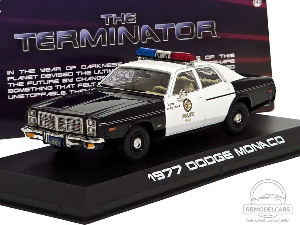 DODGE MONACO POLICE TERMINATOR 1977 - GREENLIGHT - RB Model Cars