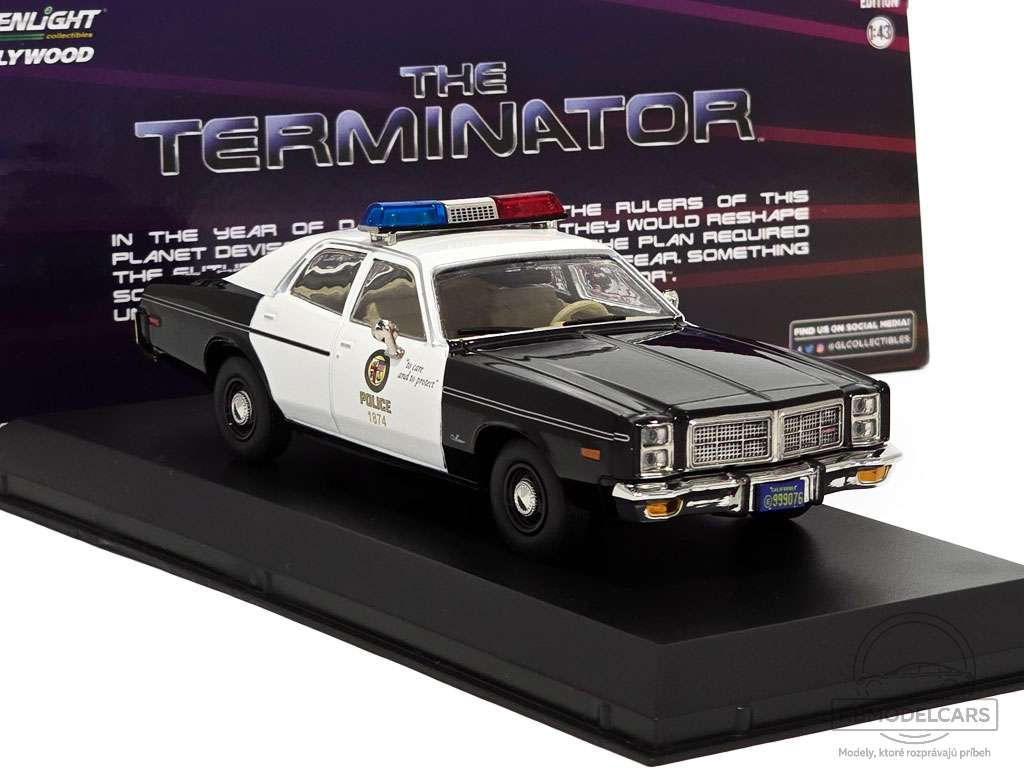 DODGE MONACO POLICE TERMINATOR 1977 - GREENLIGHT - RB Model Cars